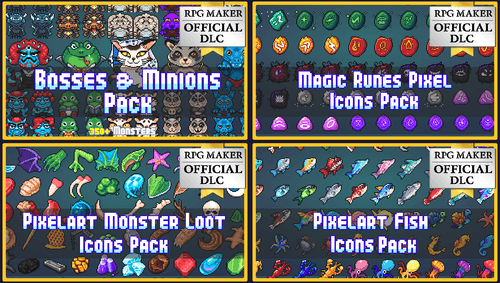 New DLC, Boss and Minions, Magic Runes Pixel Icons, Pixelart Monster ...