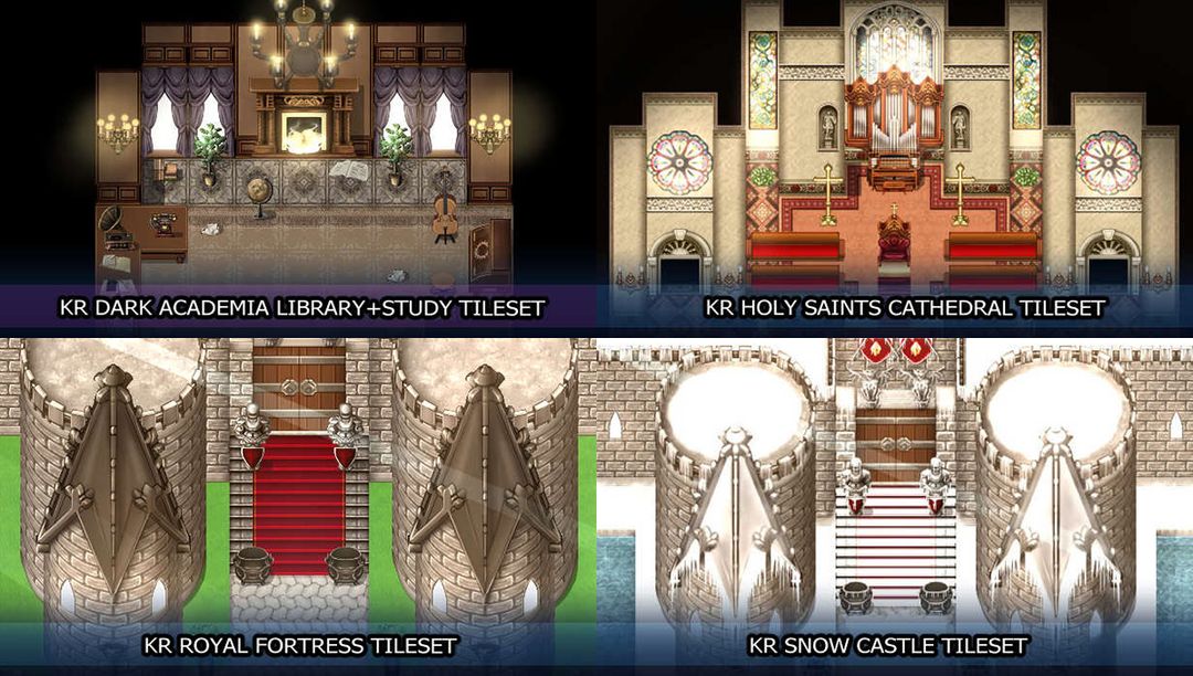 New Releases: KR Dark Academia Library Tileset, KR Holy Saints ...