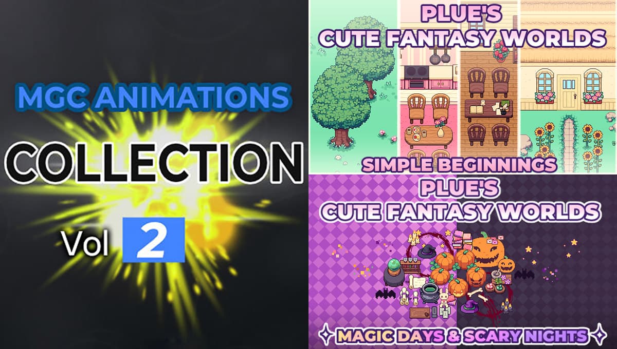 New Releases: MGC Animations Collection Vol 2, Plue's Cute Fantasy Worlds - Simple Beginnings ...
