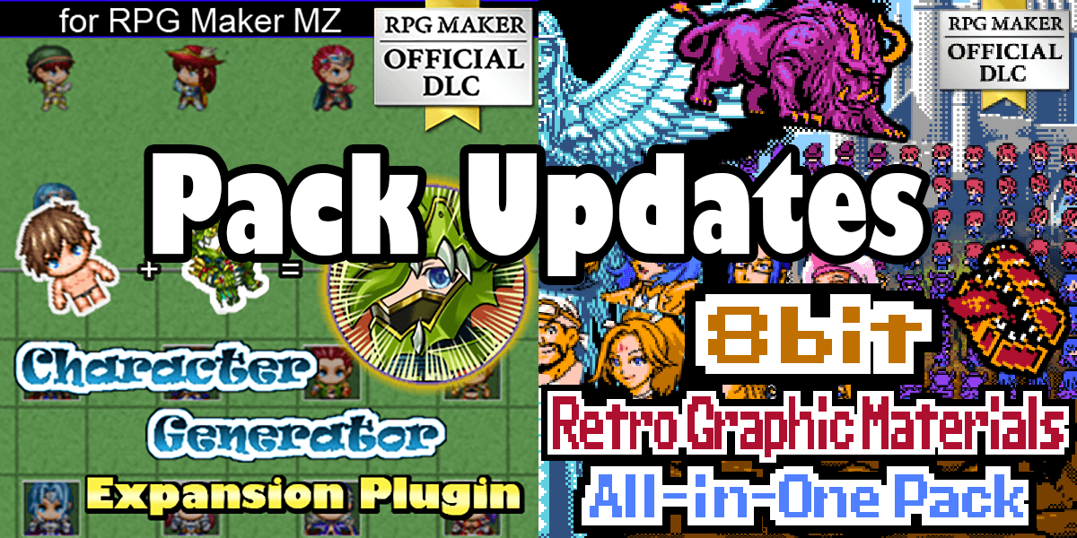 Pack Updates: Character Generator Expansion Plugin + 8bit Retro Graphic ...