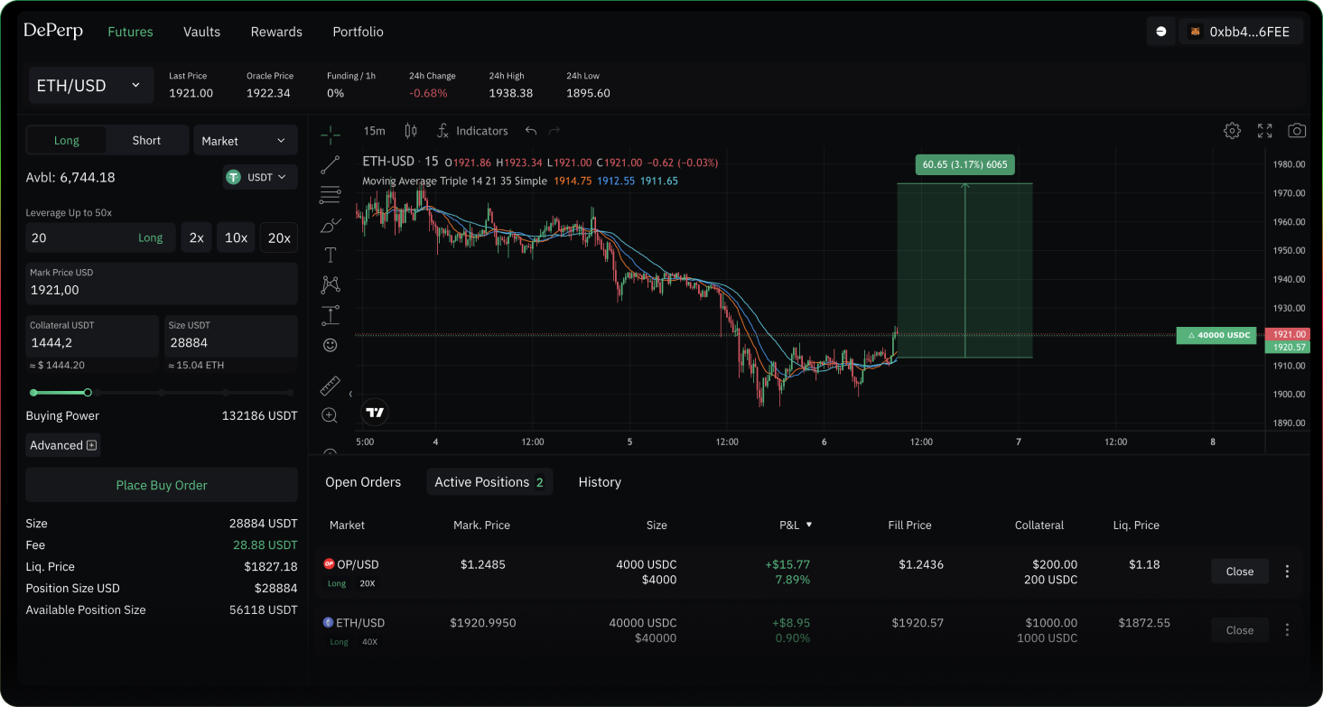 DePerp Perpetuals & Futures DEX