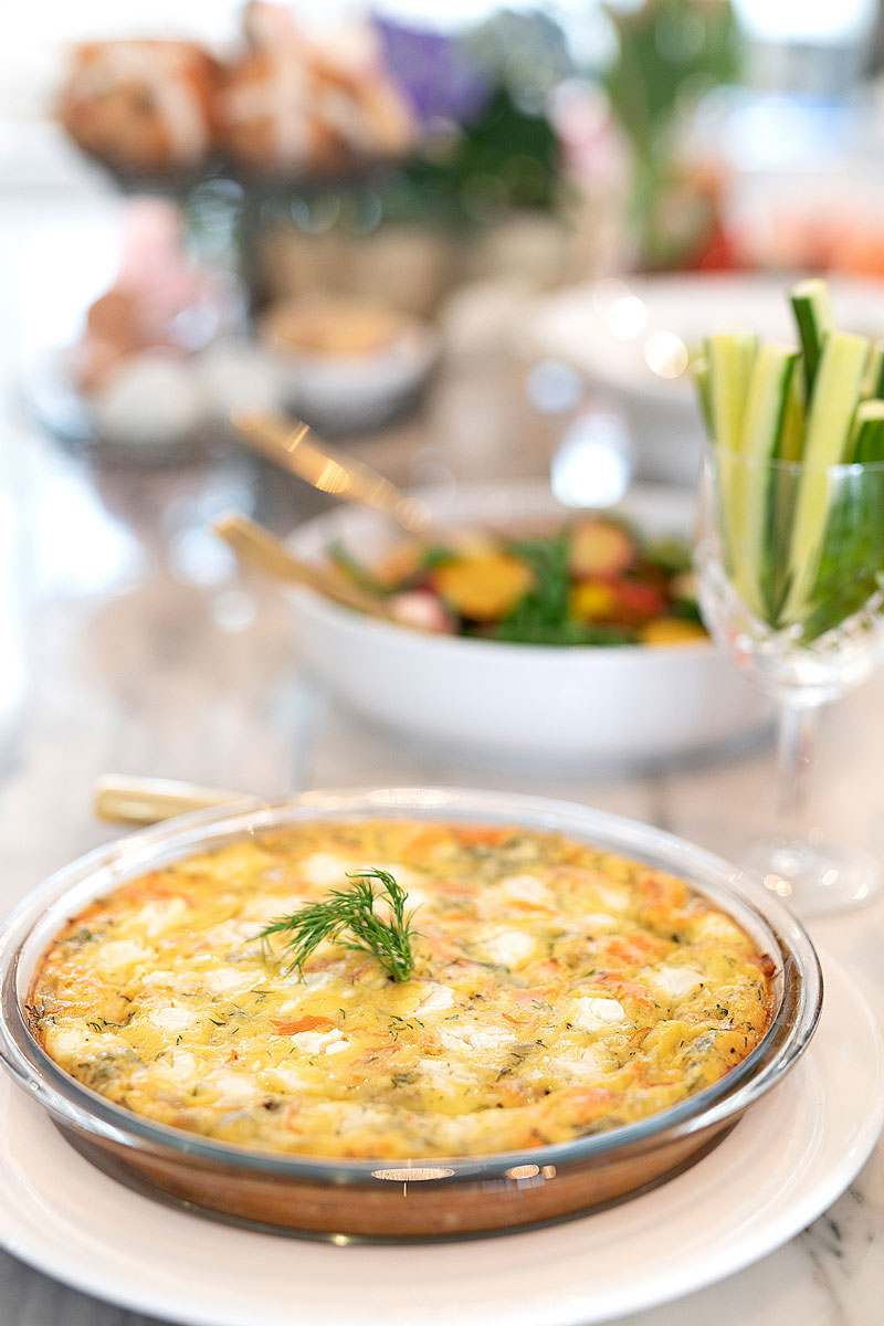 Cookbook - Smoked Salmon & Dill Crustless Quiche