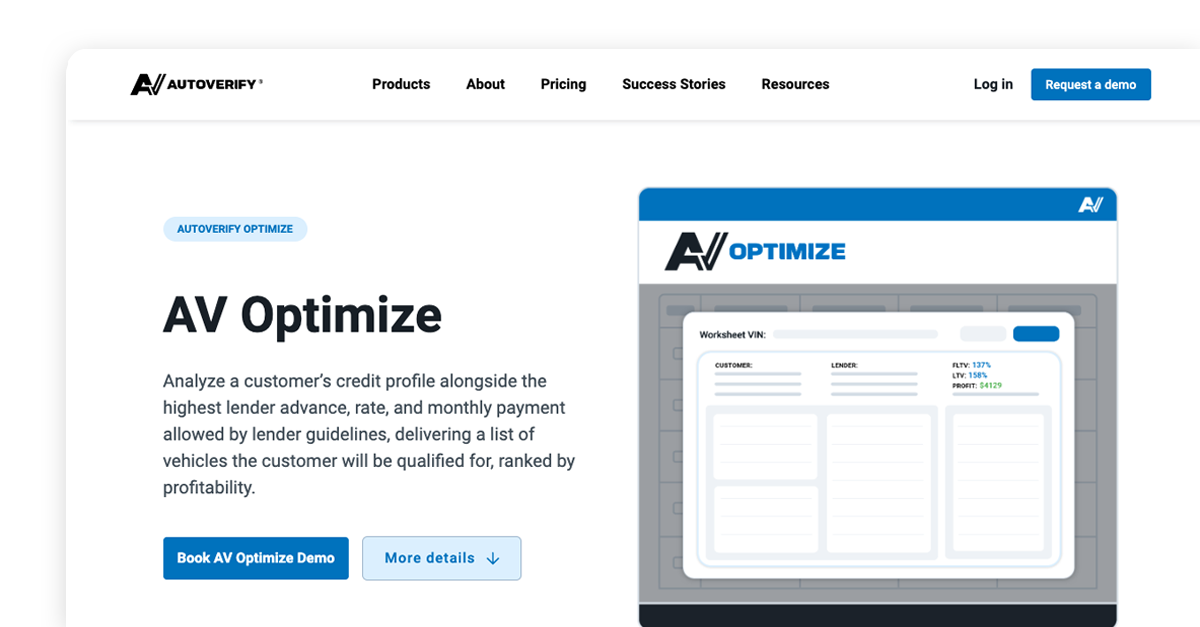 Maximize profits and increase efficiency with AV Optimize