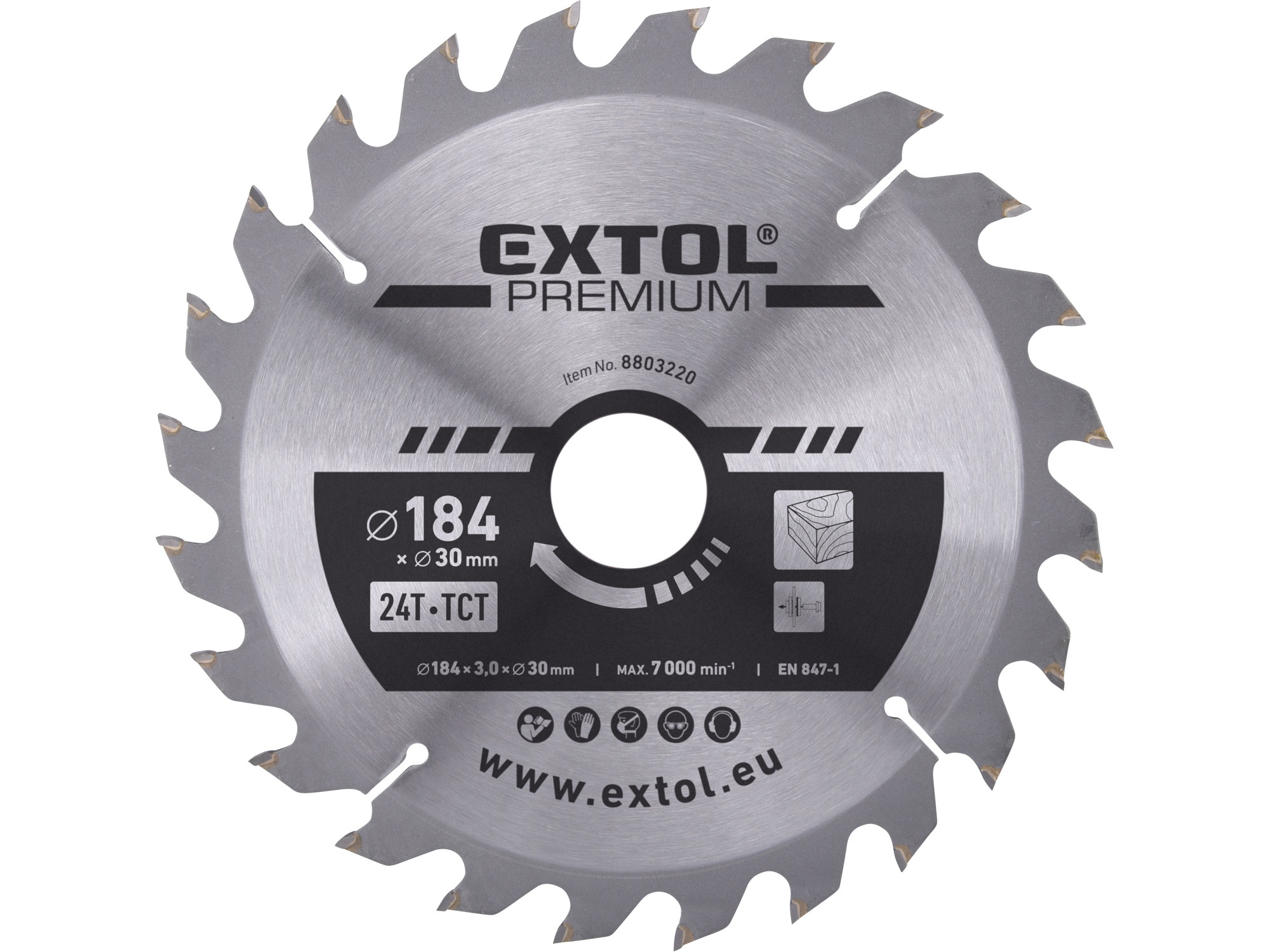 TCT Circular Saw Blade, 184x3.0x30mm, 24T