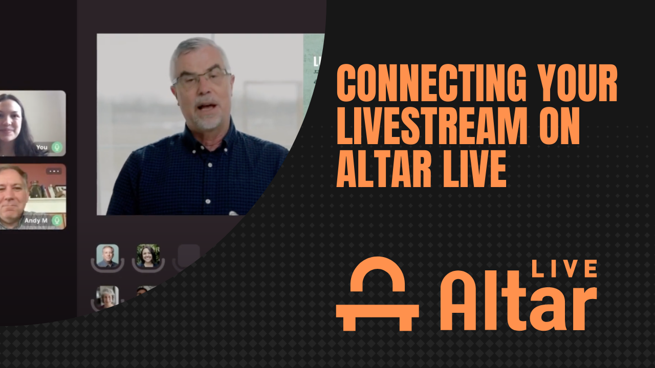 Church Livestream Setup on Altar Live