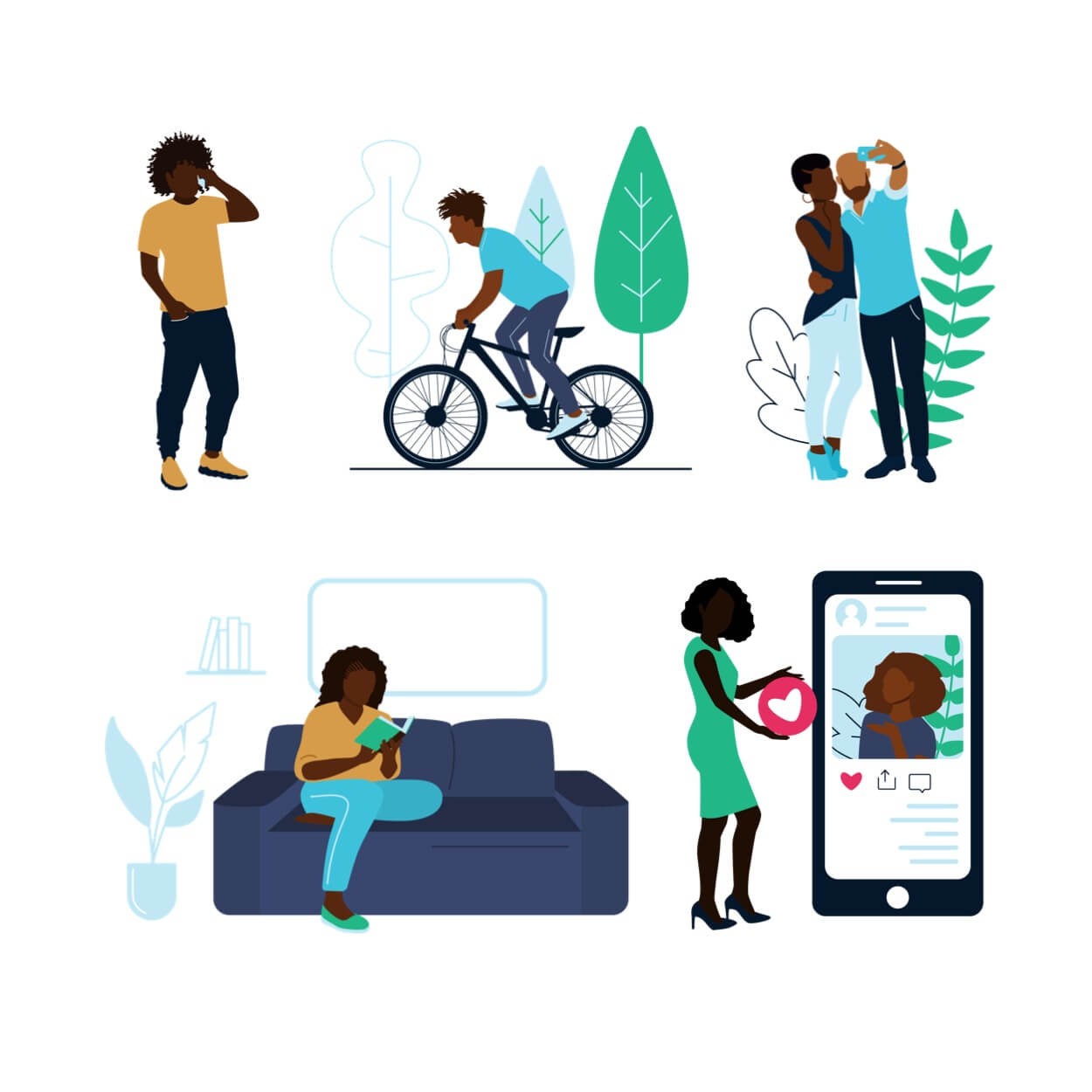 Life is Good - Illustration Pack | Black Illustrations