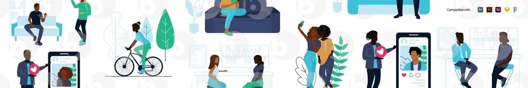 Life is Good - Illustration Pack | Black Illustrations