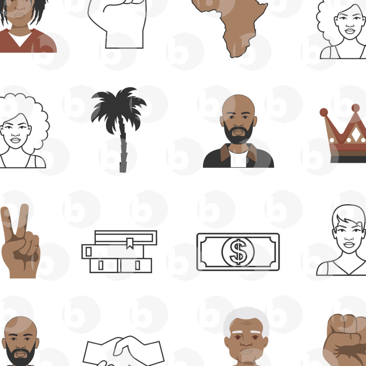 The Super Dope Icon Pack | Black Illustrations