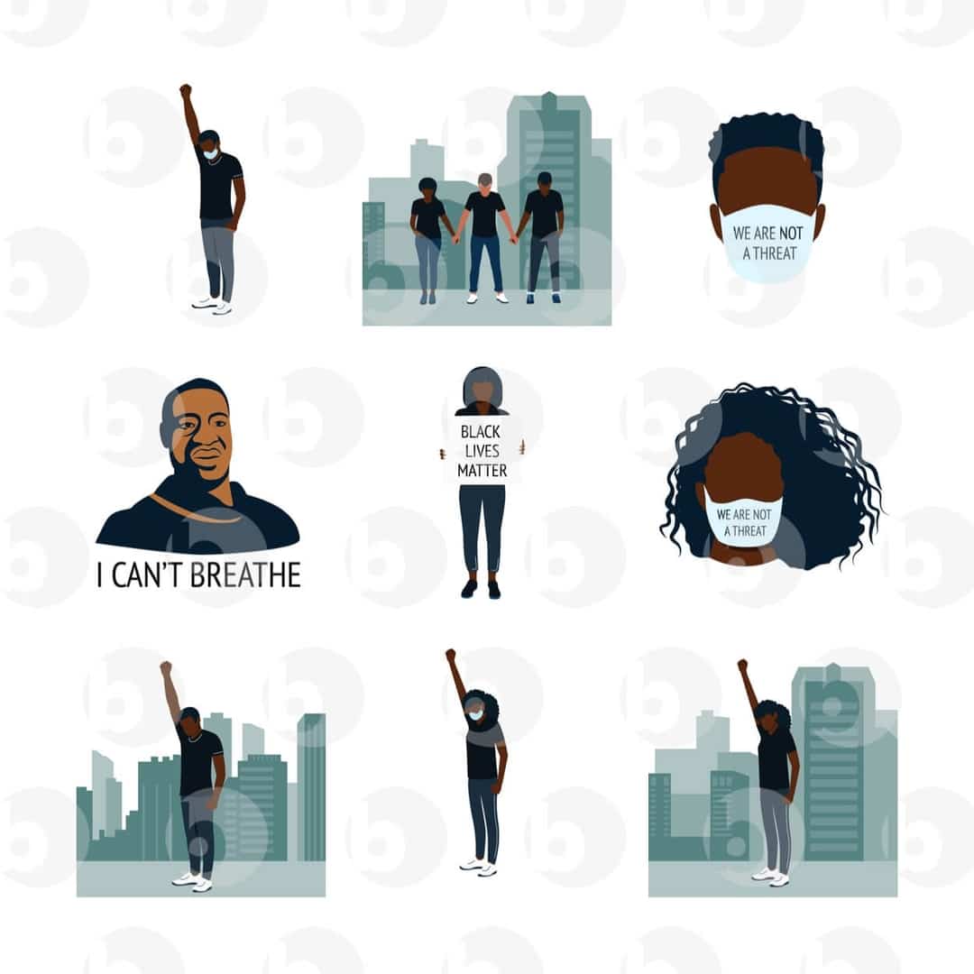 The Movement Illustration Pack | Black Illustrations