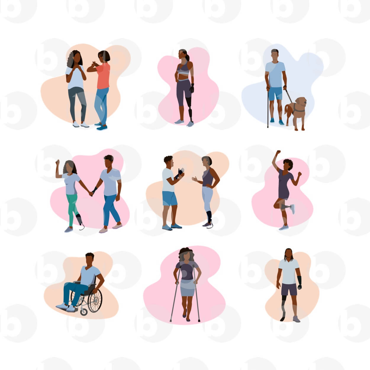 The Disability Illustration Pack | Black Illustrations