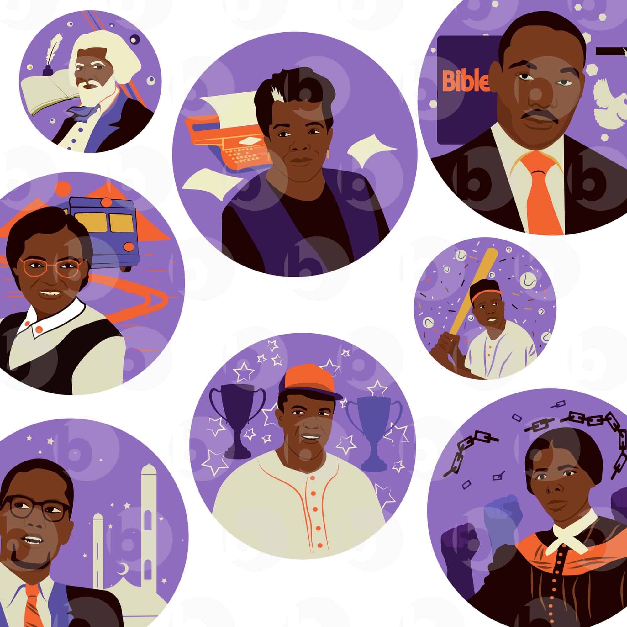 Black History Part I - Icons | Black Illustrations