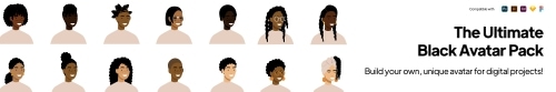 Black Avatar Pack | Black Illustrations
