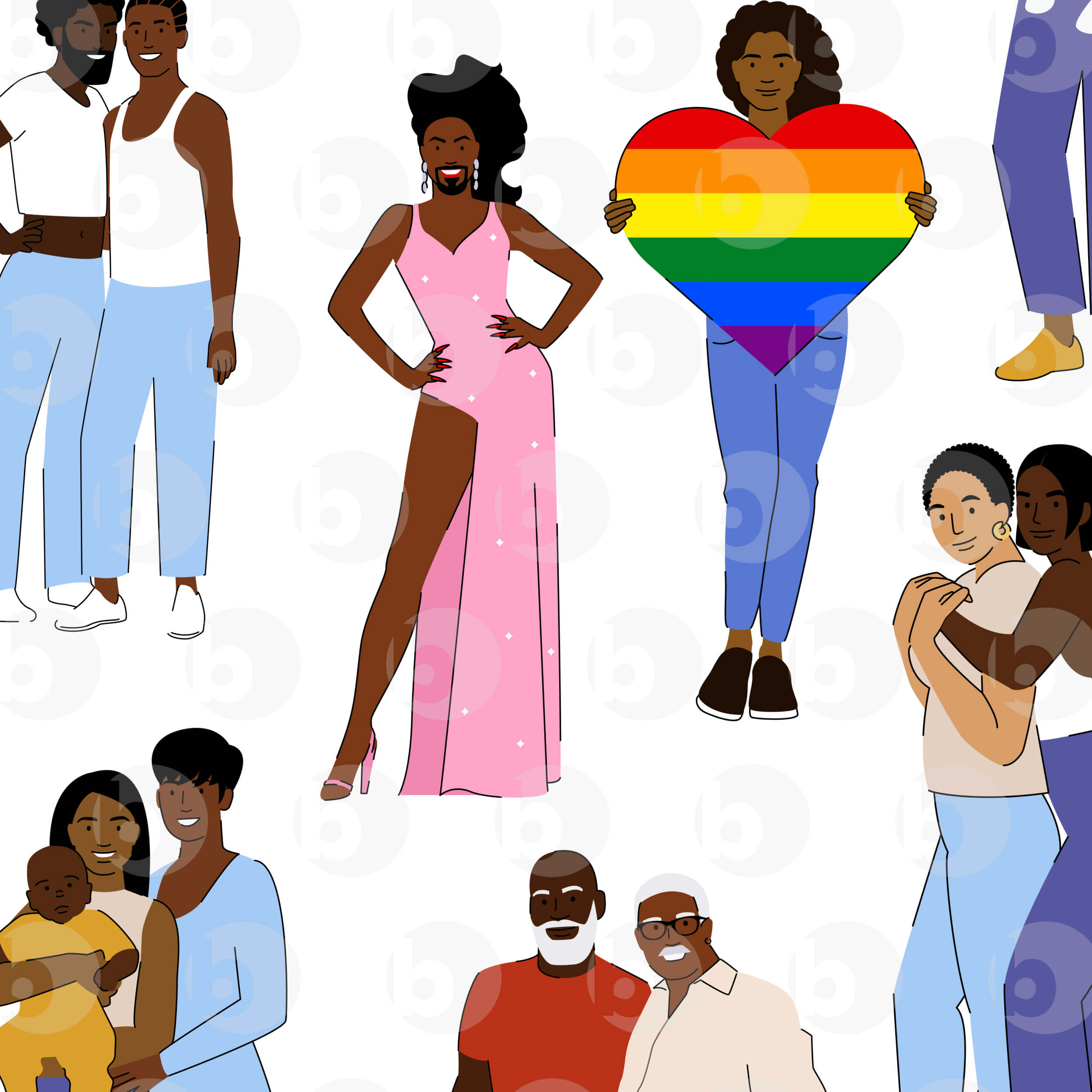 The Pride Pack | Black Illustrations