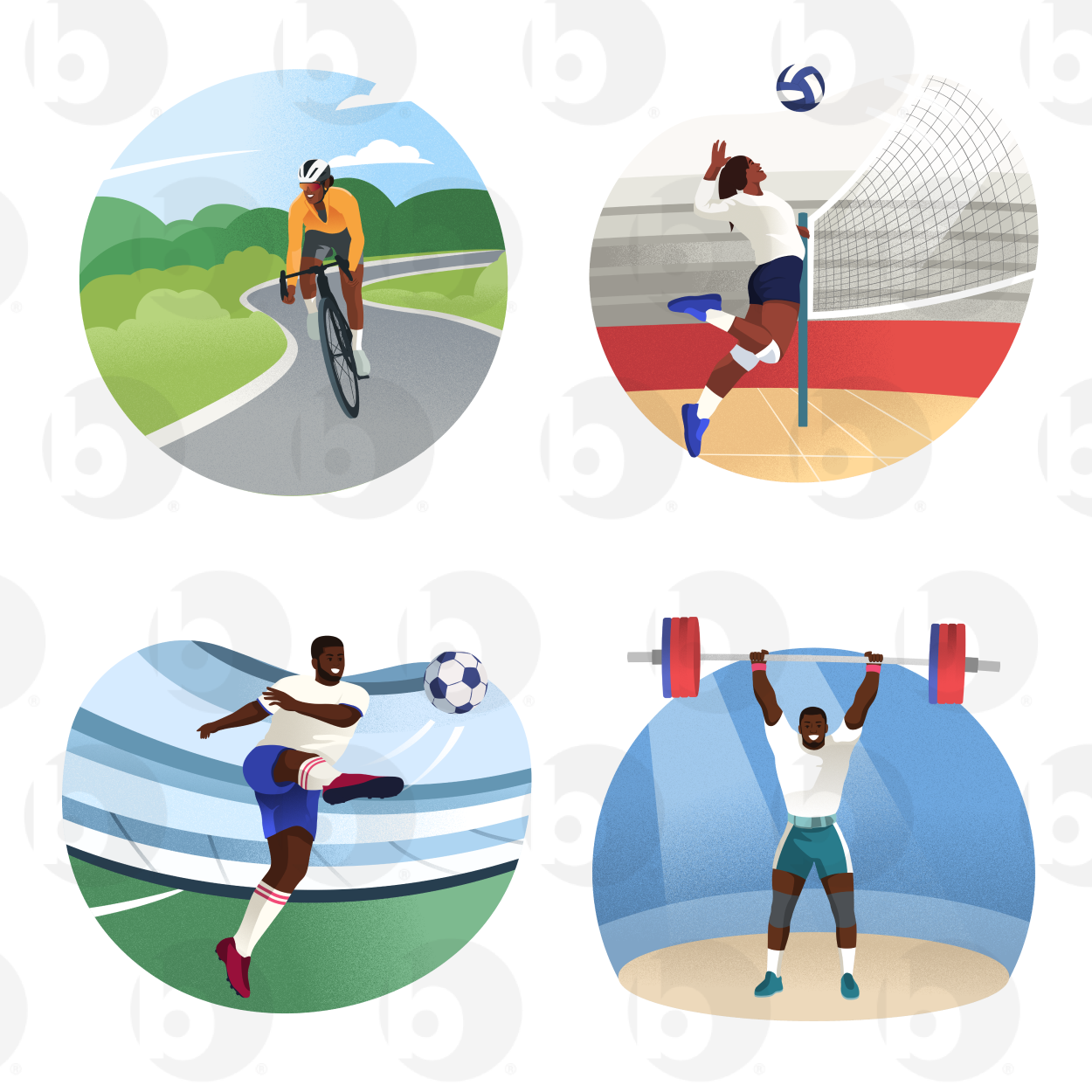 The Ultimate Sports Illustration Pack | Black Illustrations