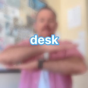 Cómo hacer el signo "escritorio" en lengua de signos