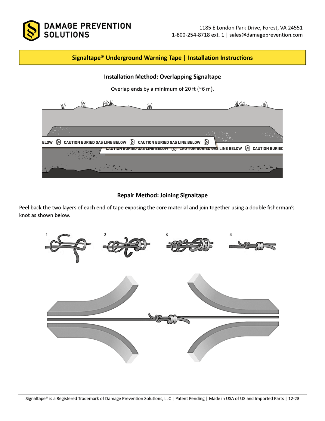 Signaltape® Underground Warning Tape Installation | Damage Prevention ...