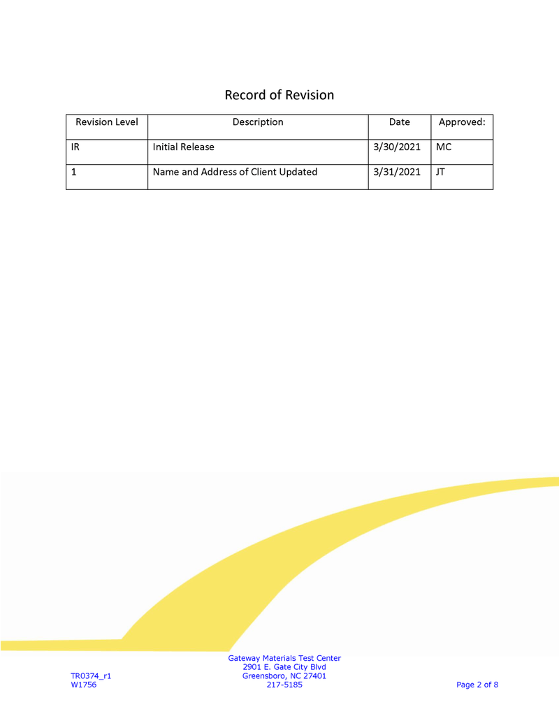 ASTM D6775 Test Report | Gateway Materials Test Center