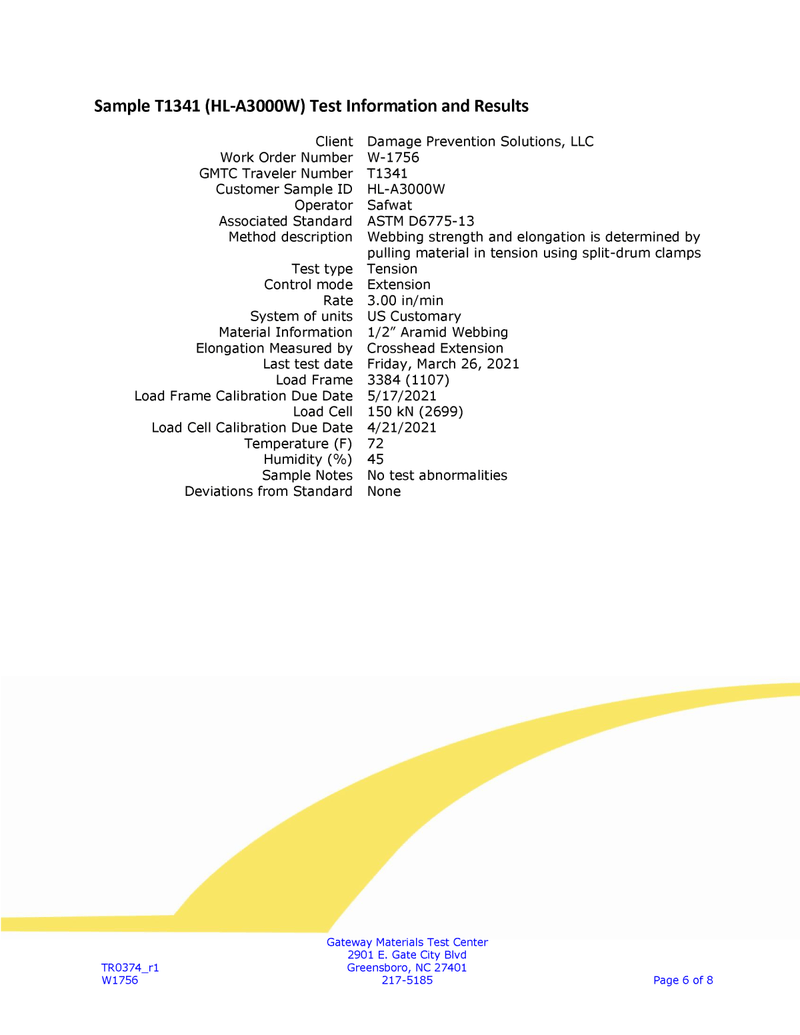 ASTM D6775 Test Report | Gateway Materials Test Center