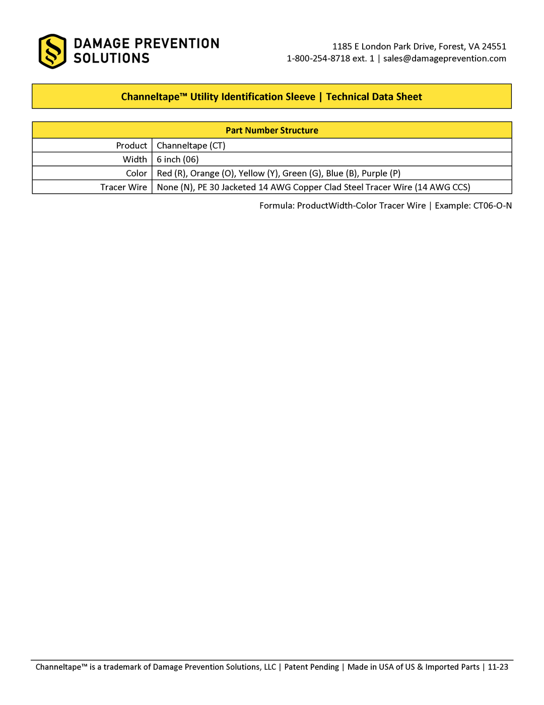 Channeltape™ Utility Identification Sleeve | Temporary Fiber