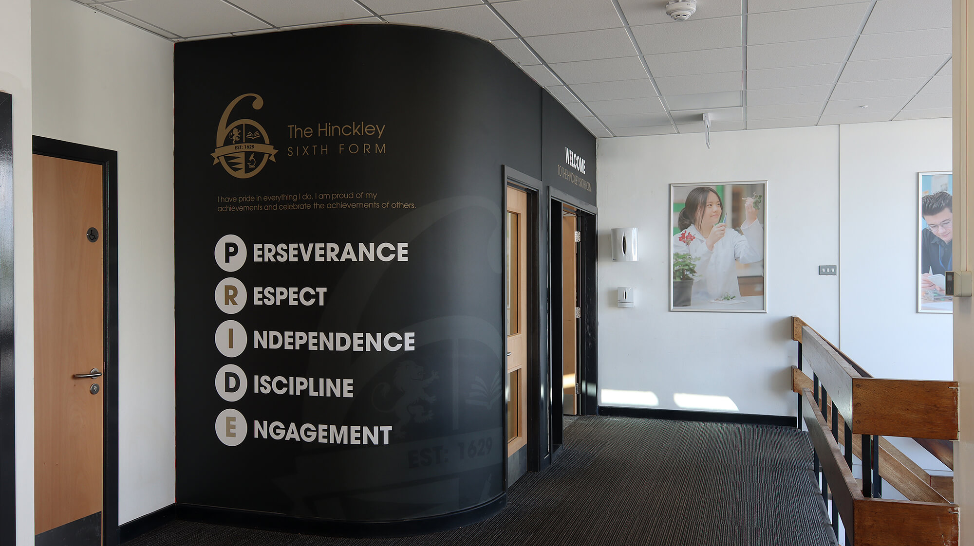 Welcome to Sixth Form and Values Wallpaper Display