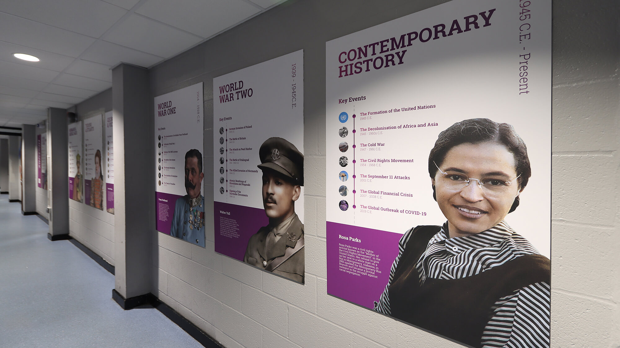 History Timeline School Wall Board Display