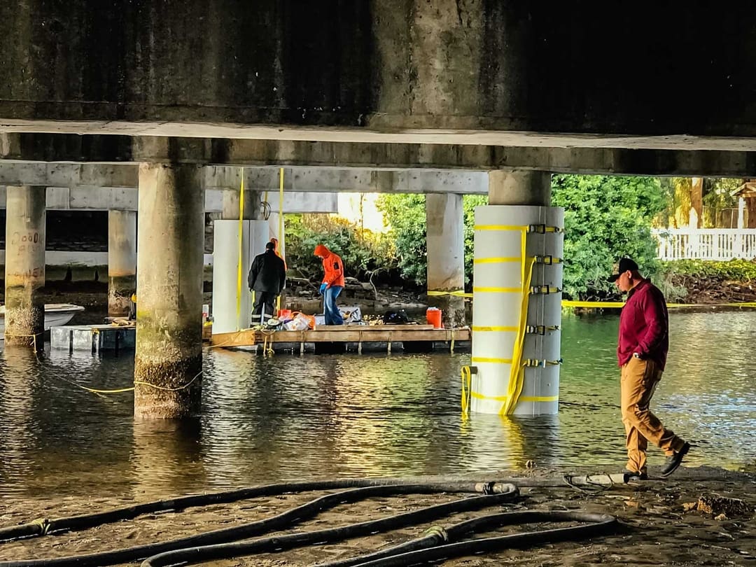 Pile Jacketing System Installation | Pile Protection Systems | Cathodic ...