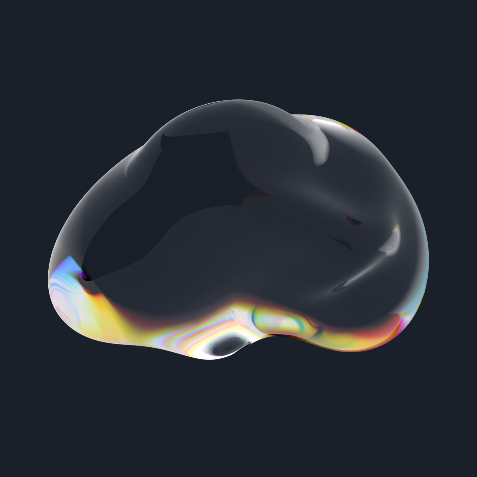 Shapefest™ | Glass Prism Hovering Blobs 3D Shape Pack
