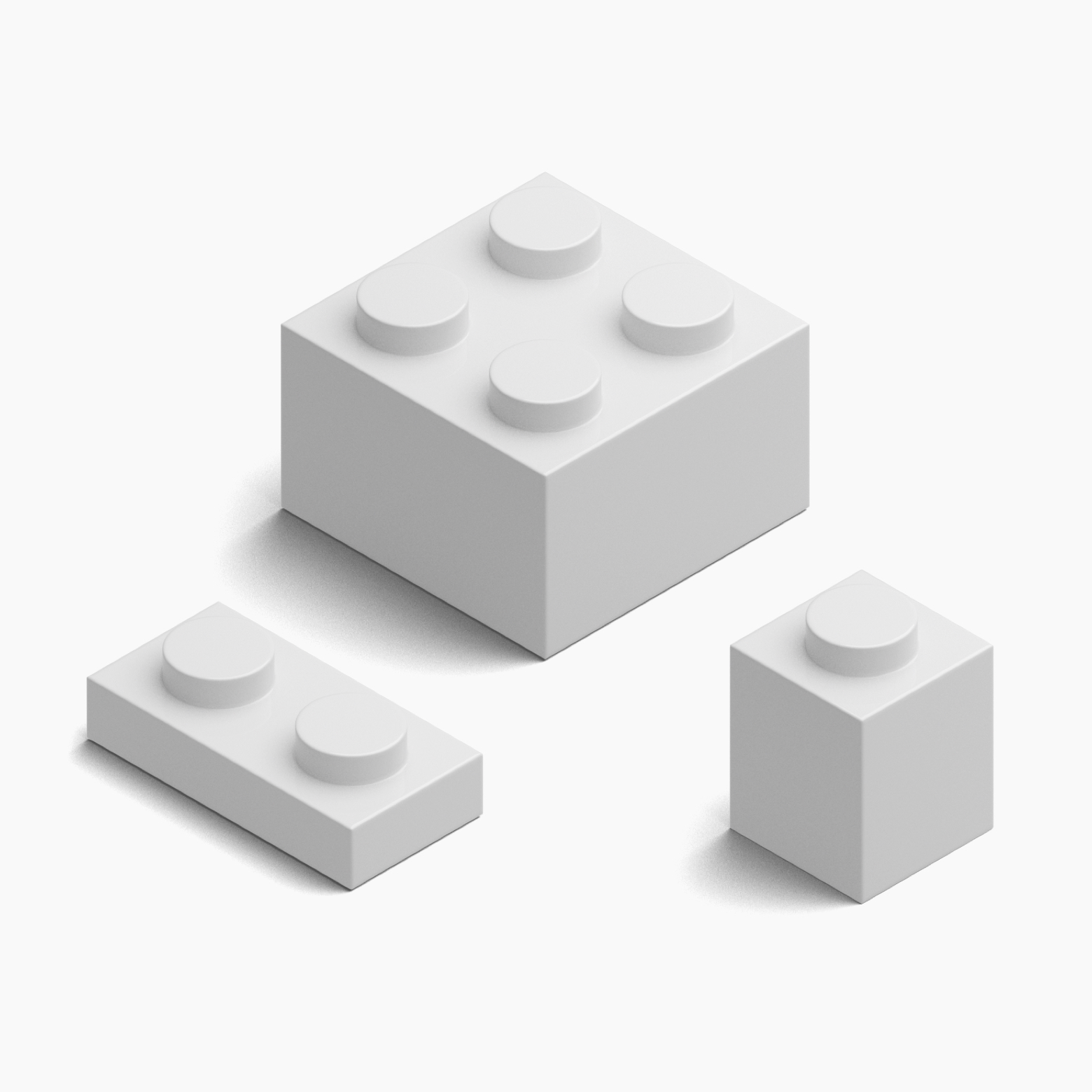Shapefest™ | White Isometric Building Blocks 3D Shape Pack