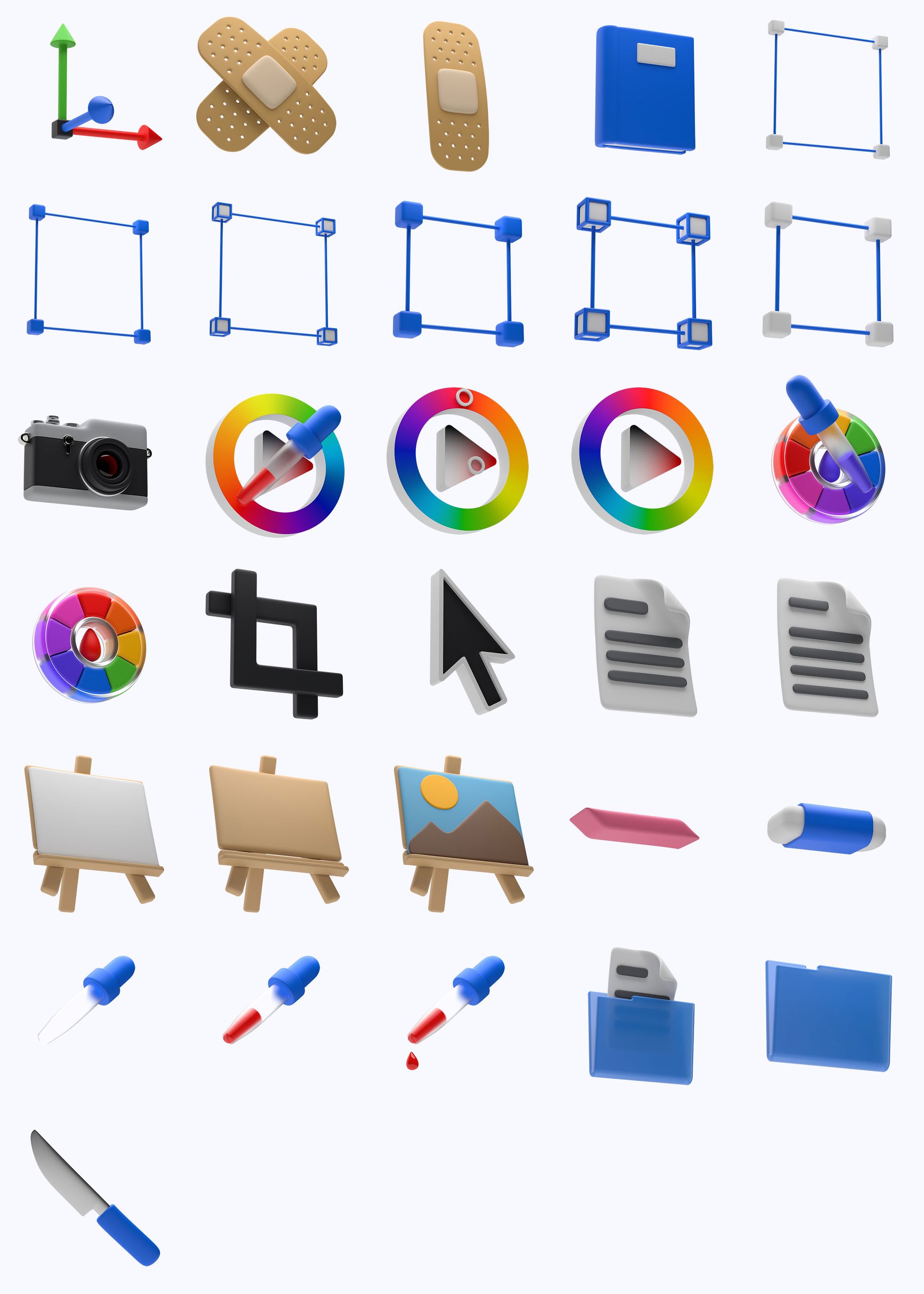 Shapefest™ | Clay Hovering Design Illustrations Pack 1 3D Shape Pack