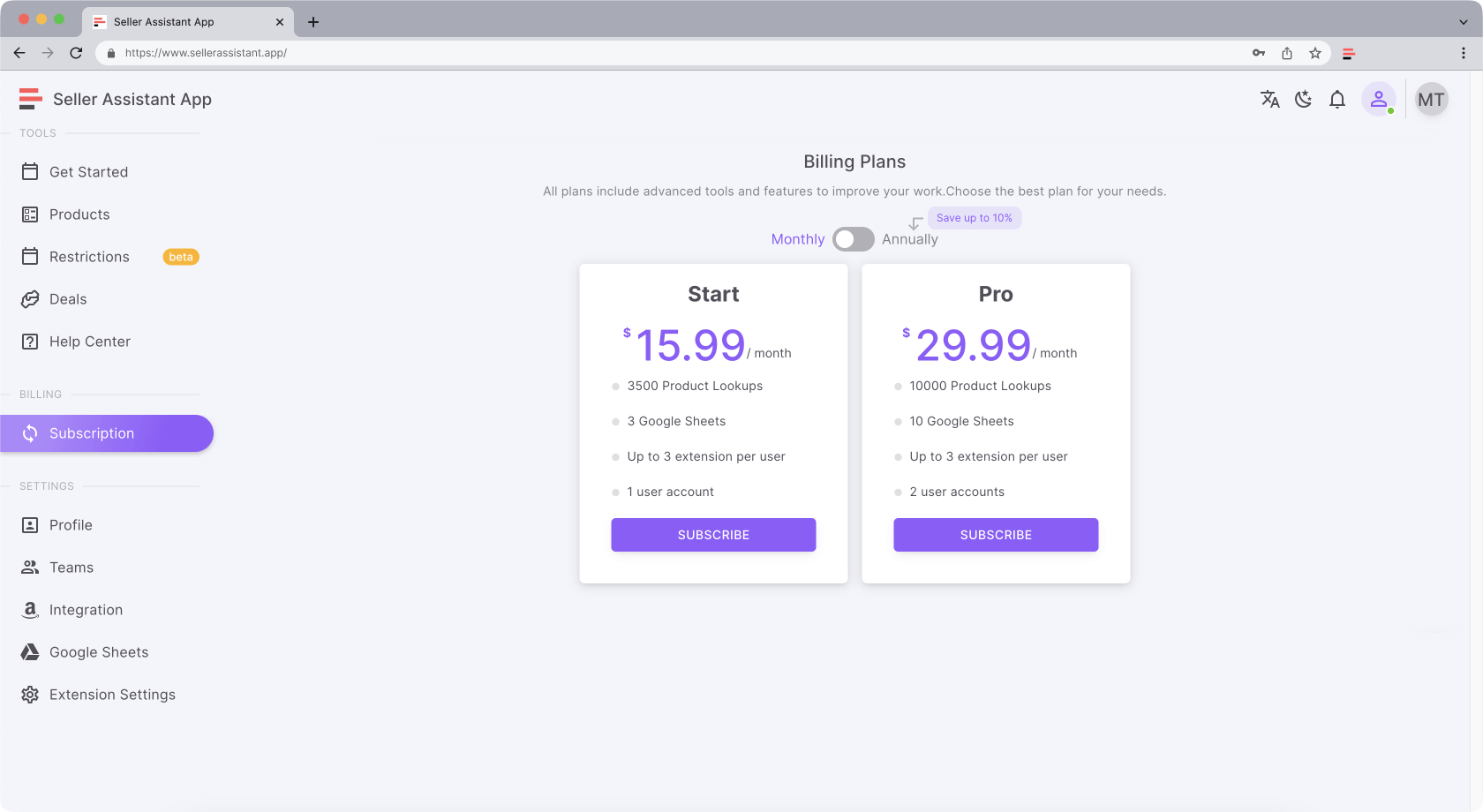 New Billing Plans & User Interface - Seller Assistant Blog