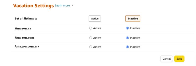 Amazon Seller Vacation Mode - Seller Assistant Blog