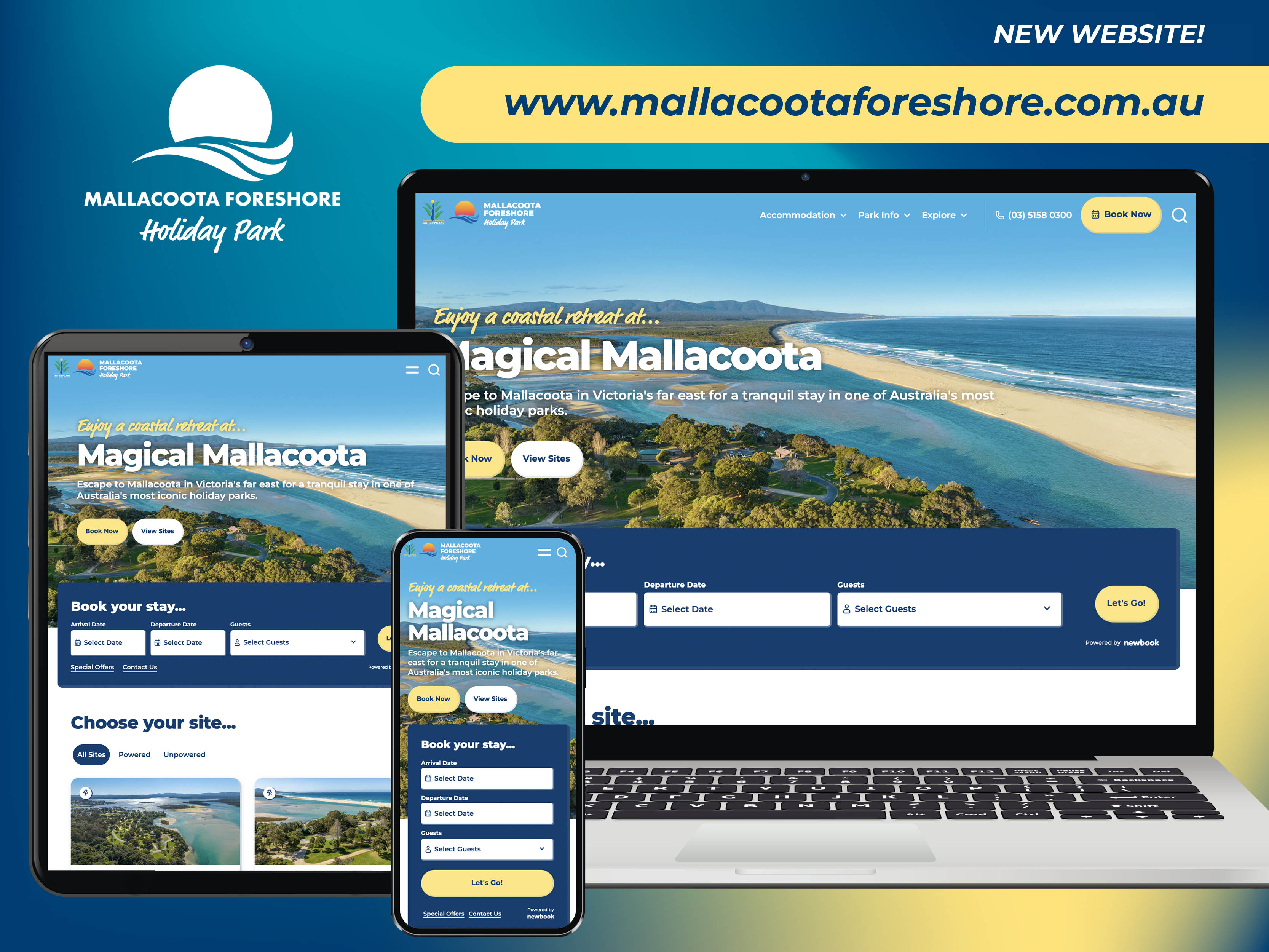Media Release: New website for Mallacoota Foreshore Holiday Park