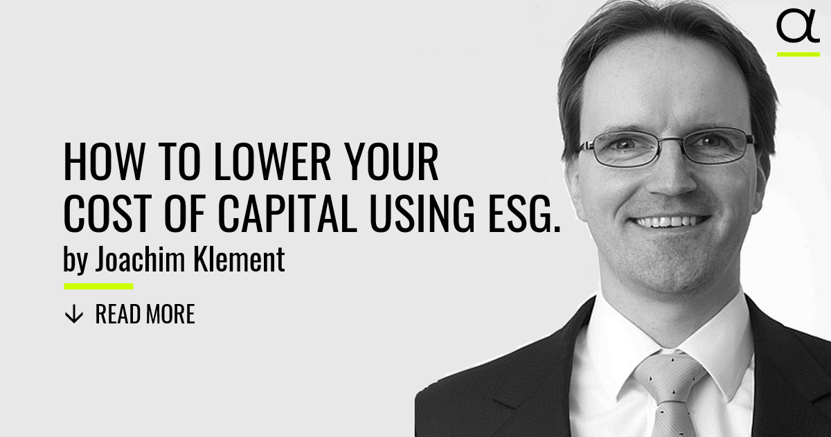 ESG - Which action leads to lower capital costs? | Intalcon