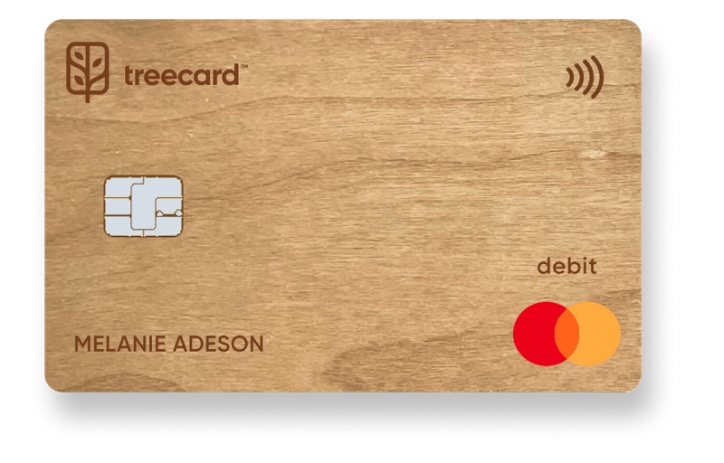 Treecard - The wooden debit card that plants trees.