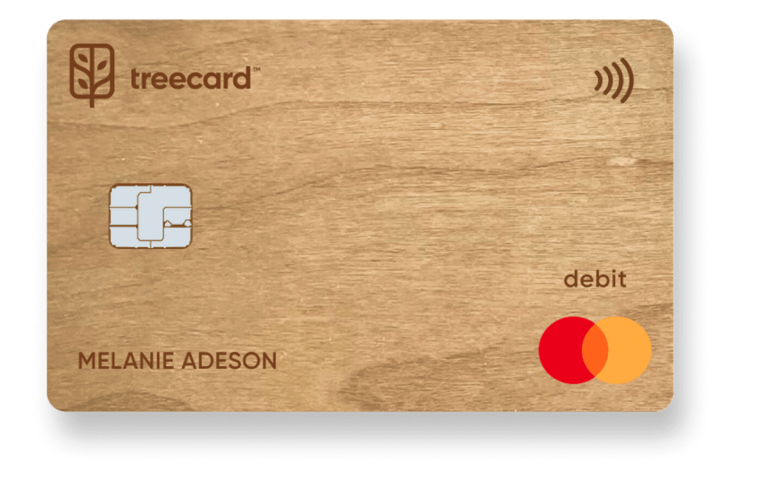 Treecard - The wooden debit card that plants trees.