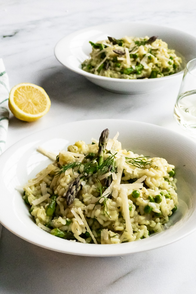 Spring Risotto with Green Asparagus & Peas