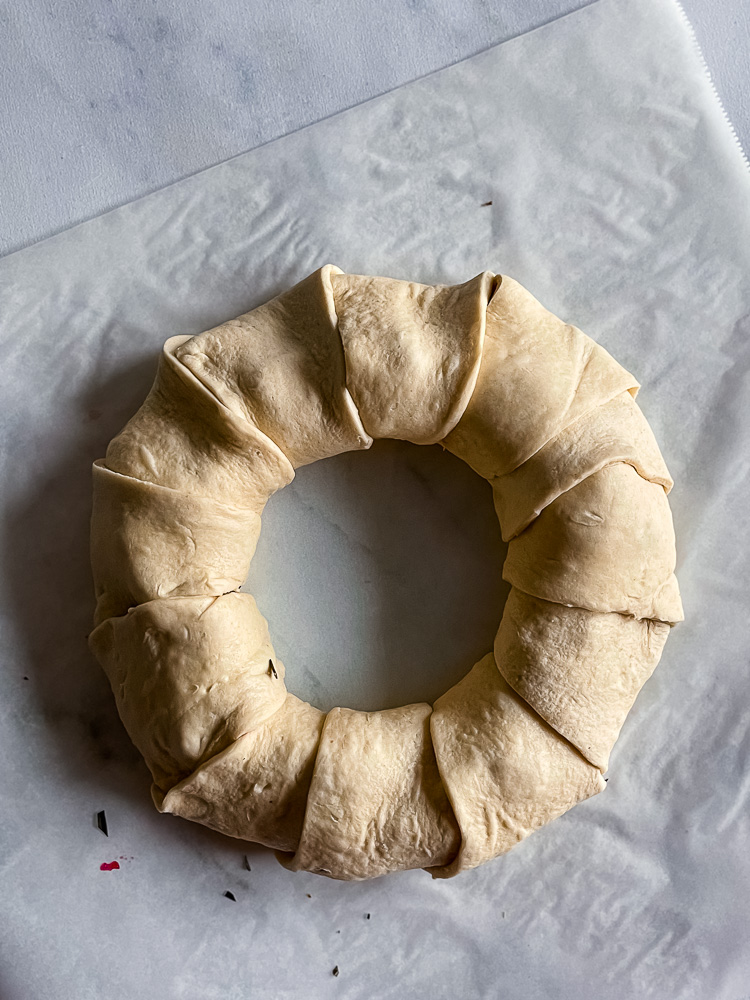 Cranberry Brie Crescent Wreath