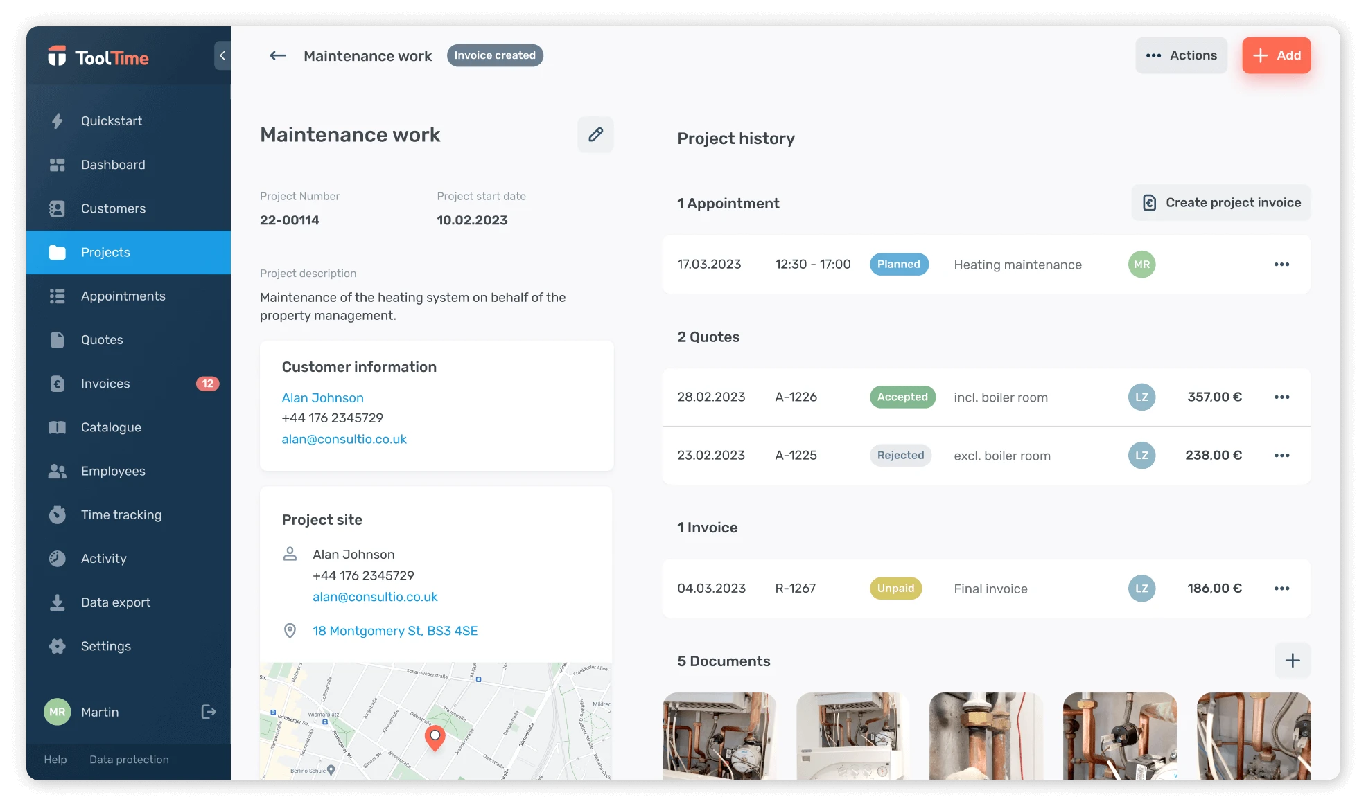 Job Management Software & App for UK Tradespeople - ToolTime