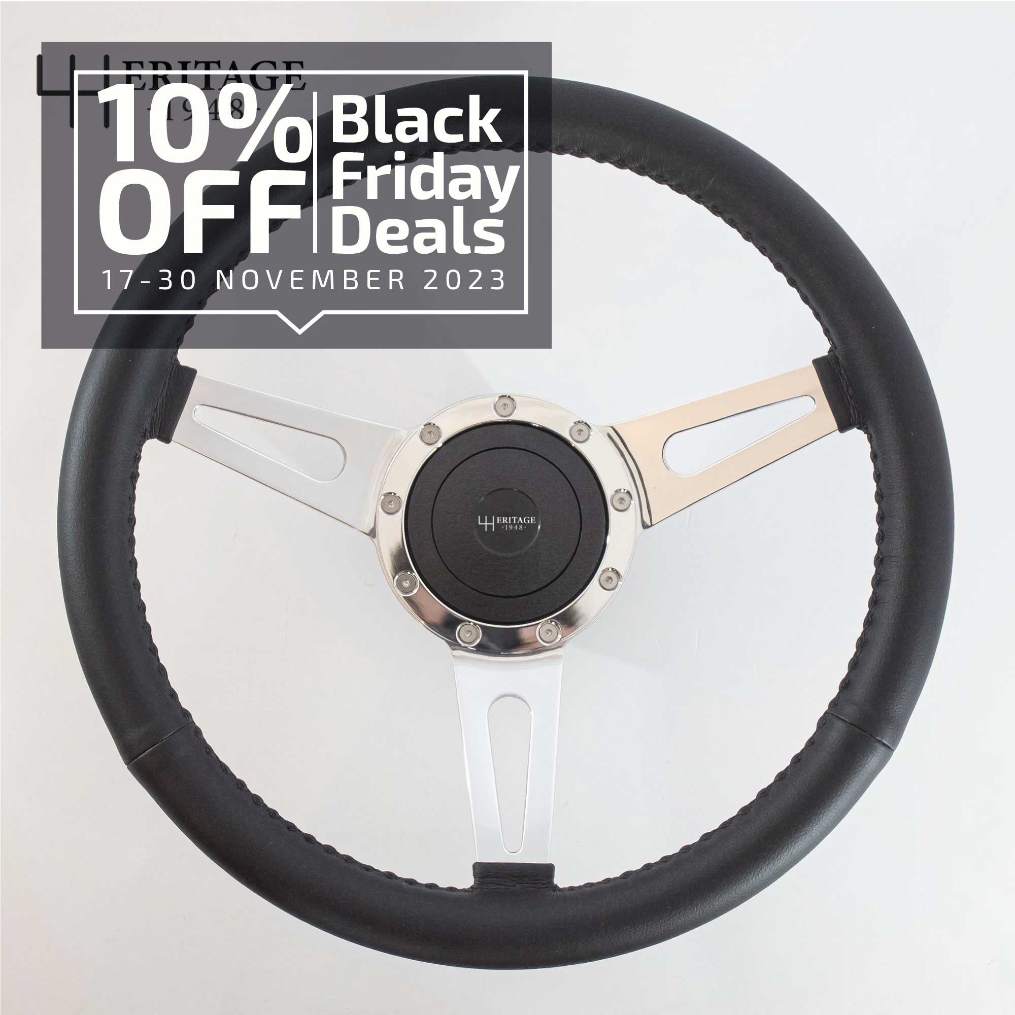 Quantock 17” Heritage Wood Rim Steering Wheel