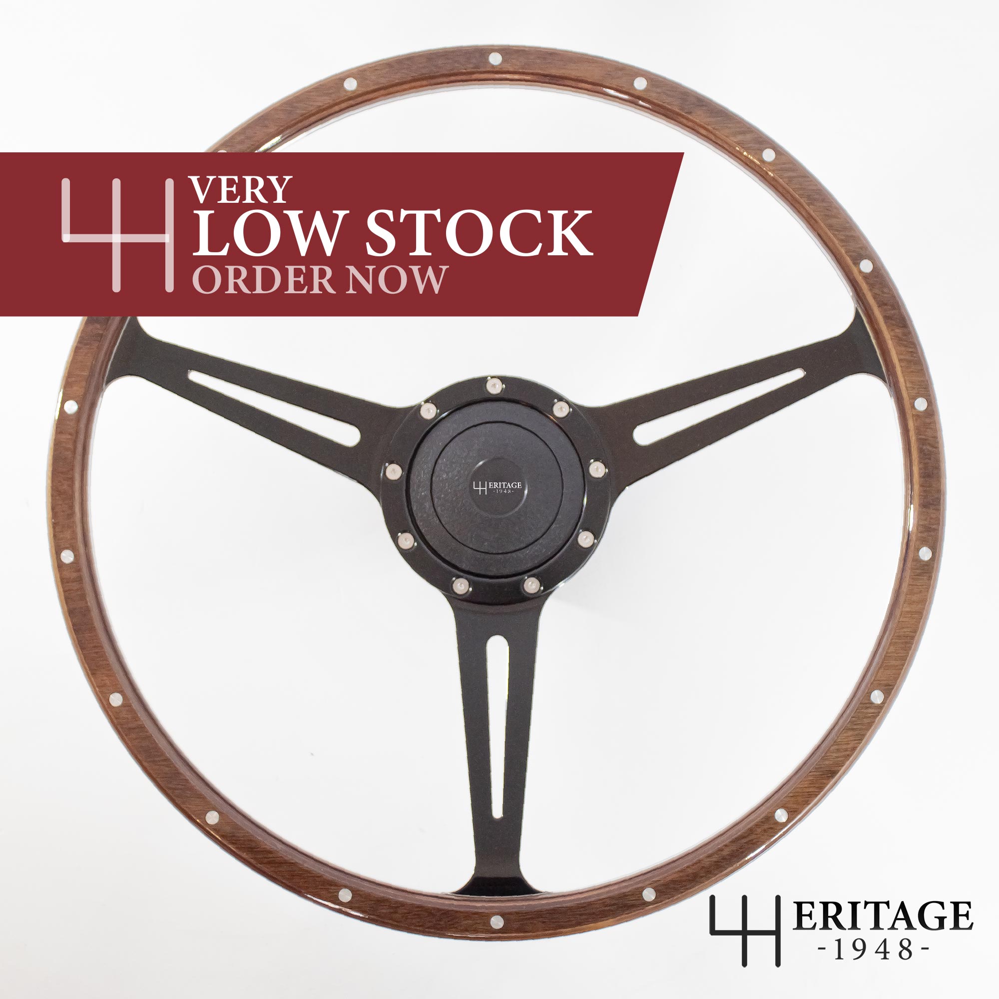Dunkery 15" Heritage Wood Rim Steering Wheel