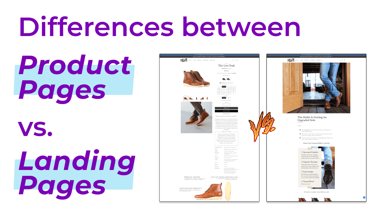 Top 5 eCommerce Landing Page vs Product Page (+ Templates)