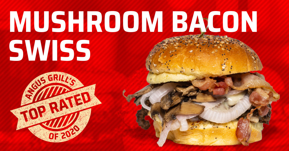 Mushroom Bacon Swiss Burger | Angus Grill | Top Restaurant Greenville, NC