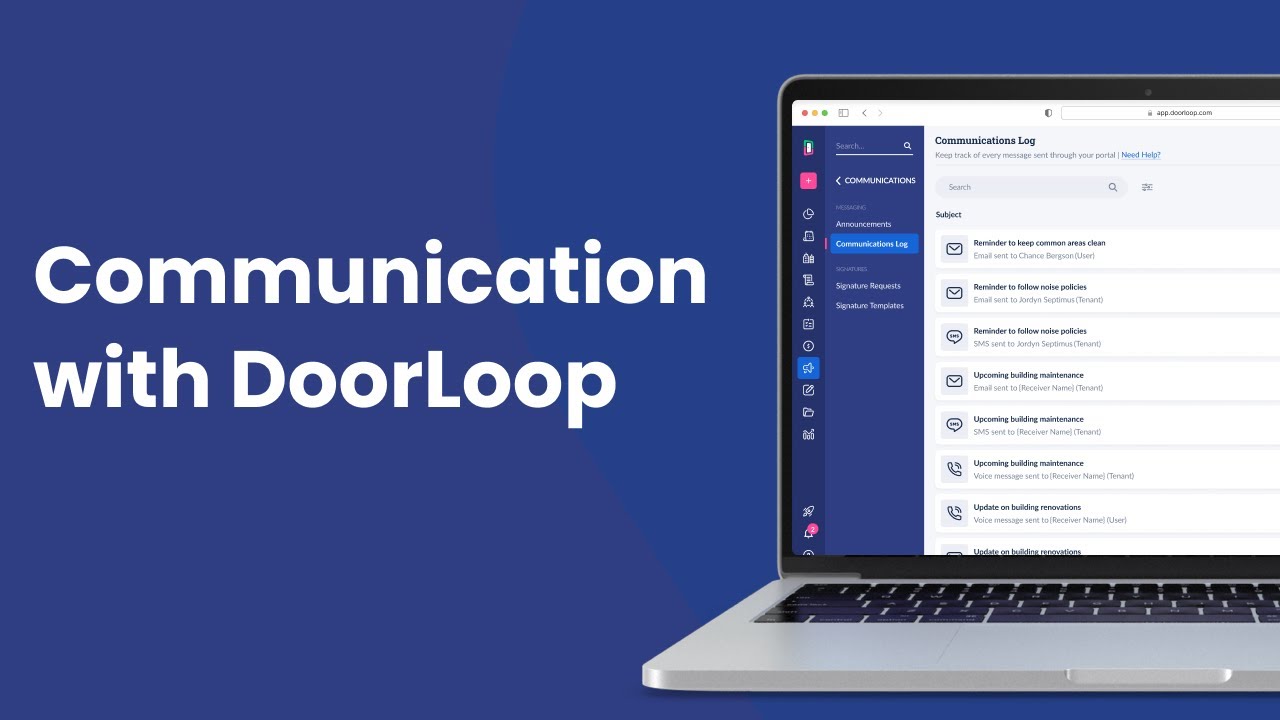 Seamless Connectivity with DoorLoop's Communication Feature | Video