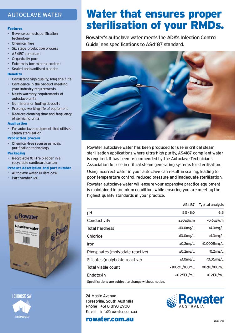 High purity water for commercial use