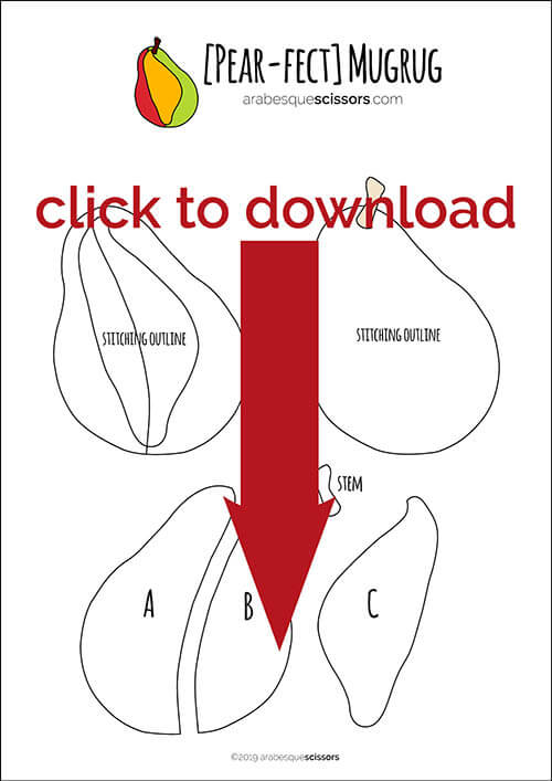 Un-PEAR-ably Cute Mugrug Tutorial