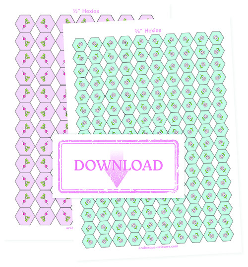 Micro Hexie Pinnie - Free Printables