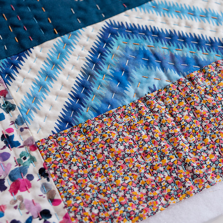 Stay Gold Panel Challenge Project 1 - Scrappy Pillow Cover