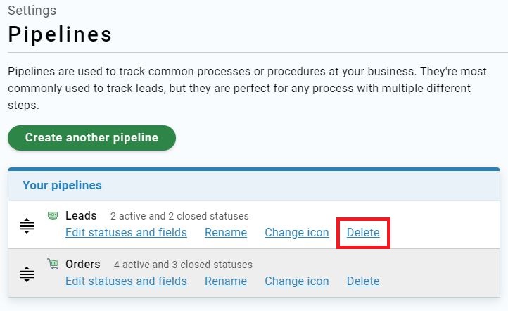 How to delete an entire pipeline | Help center