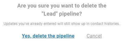 How to delete an entire pipeline | Help center