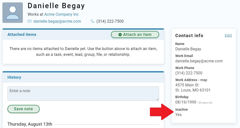 Tracking inactive clients